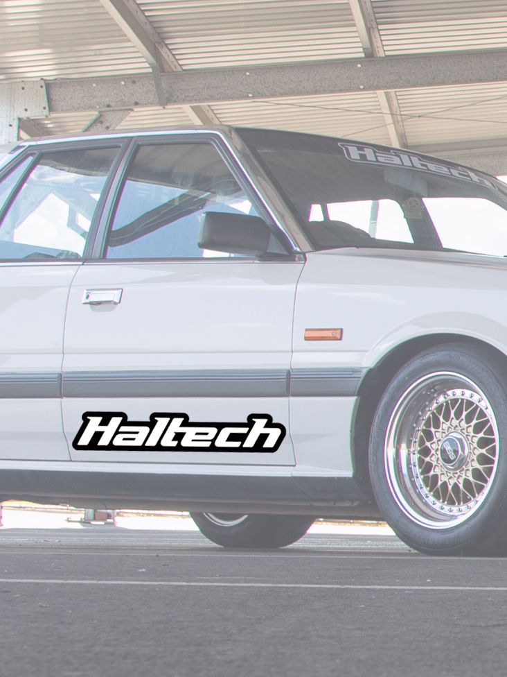 Haltech Sticker 400mm - Black & White